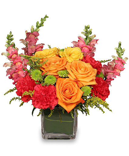 Dynamic Colors Flower Arrangement Delivered : MN Florist : Same Day ...